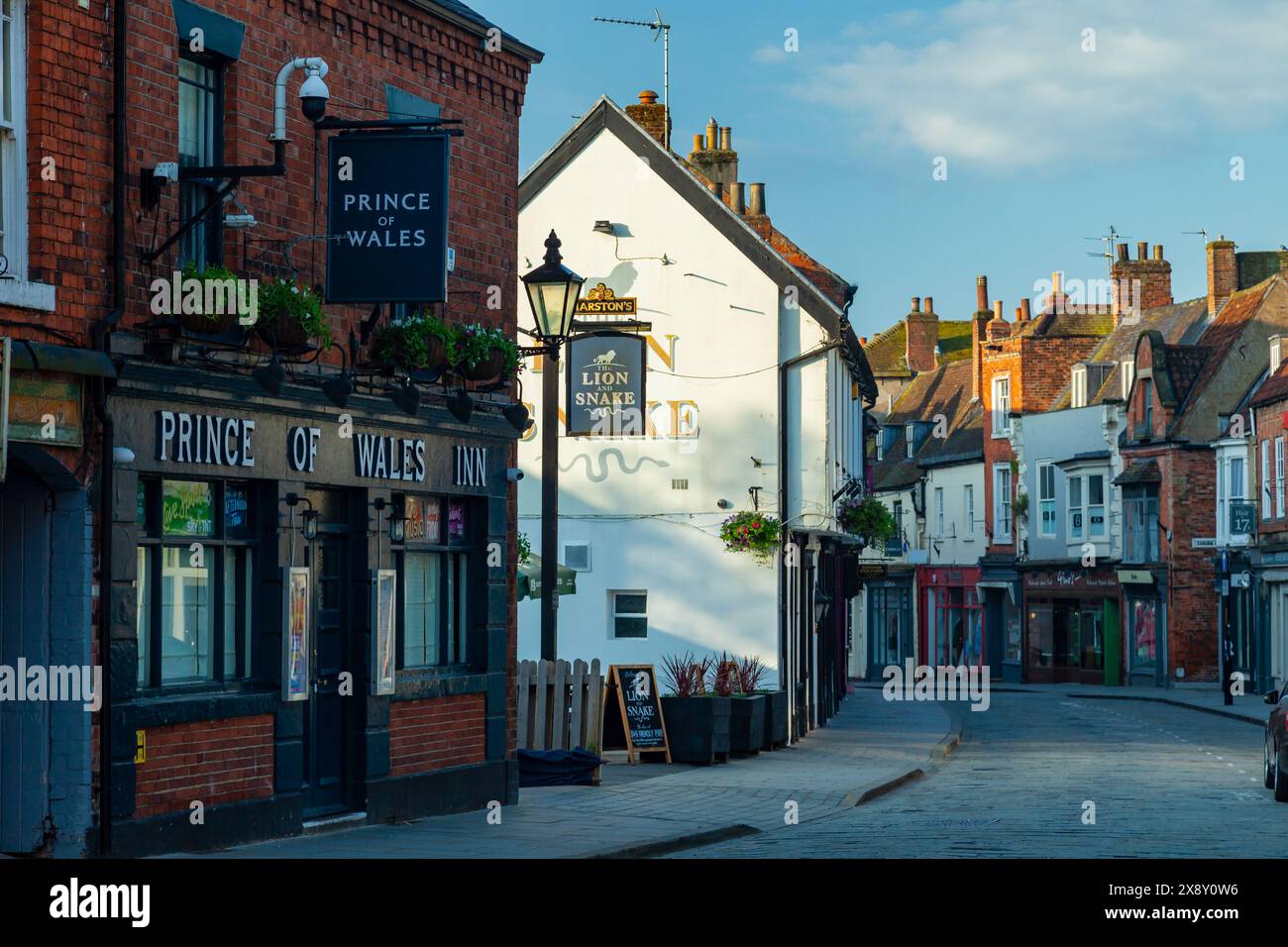 Morning on Bailgate in Uphill Lincoln, Lincolnshire, England Stock ...