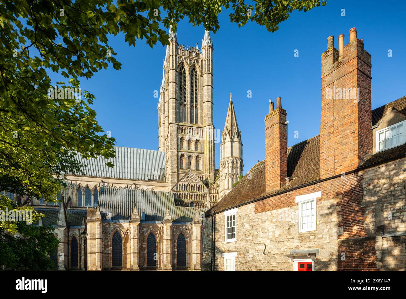 Spring morning at Minster Yard in Lincoln, England Stock Photo - Alamy