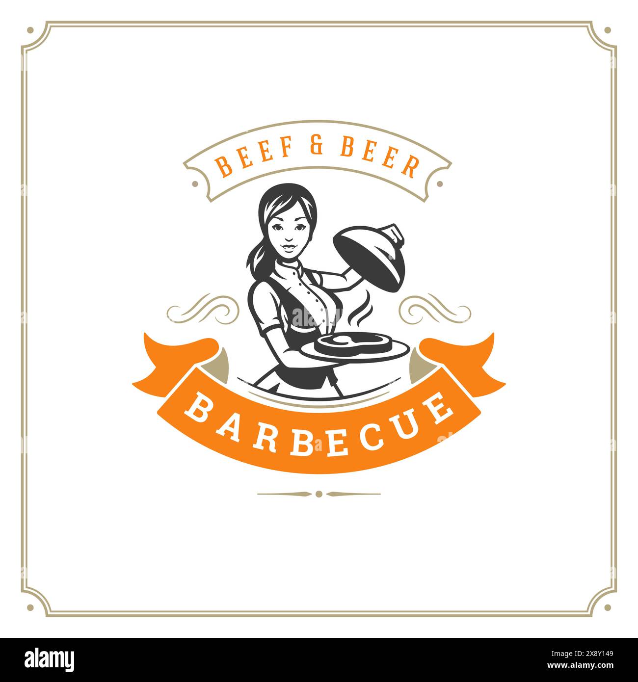 Waitress logo Cut Out Stock Images & Pictures - Alamy