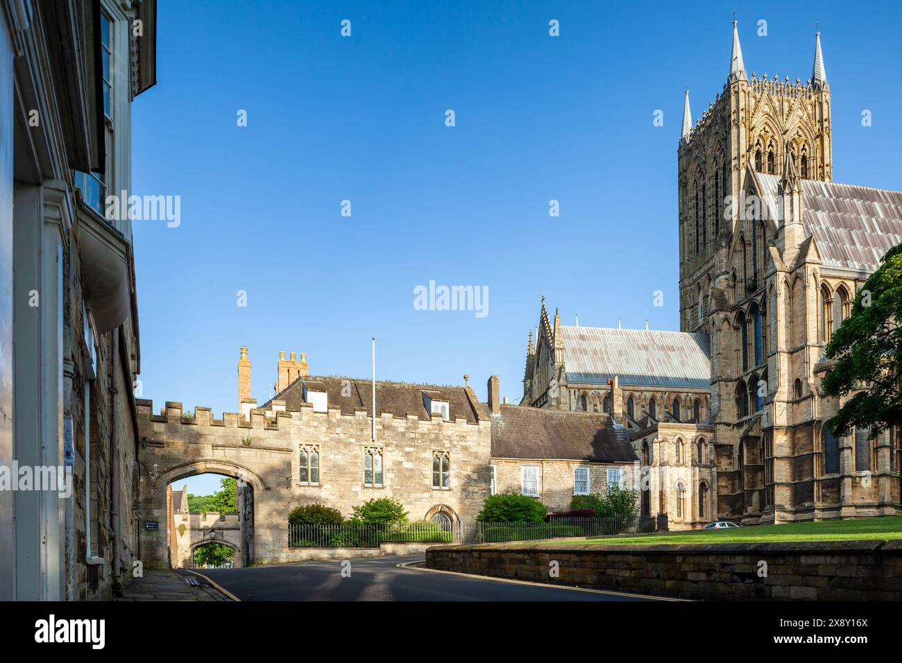 Spring morning at Lincoln Cathedral, Lincoln, England Stock Photo - Alamy