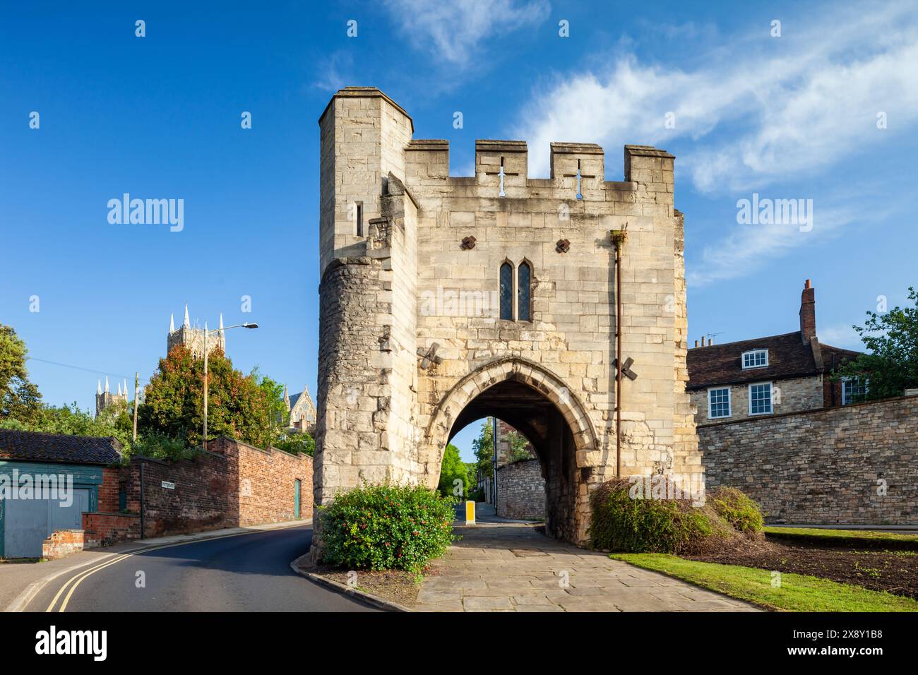 Pottergate Arch in Lincoln, England Stock Photo - Alamy