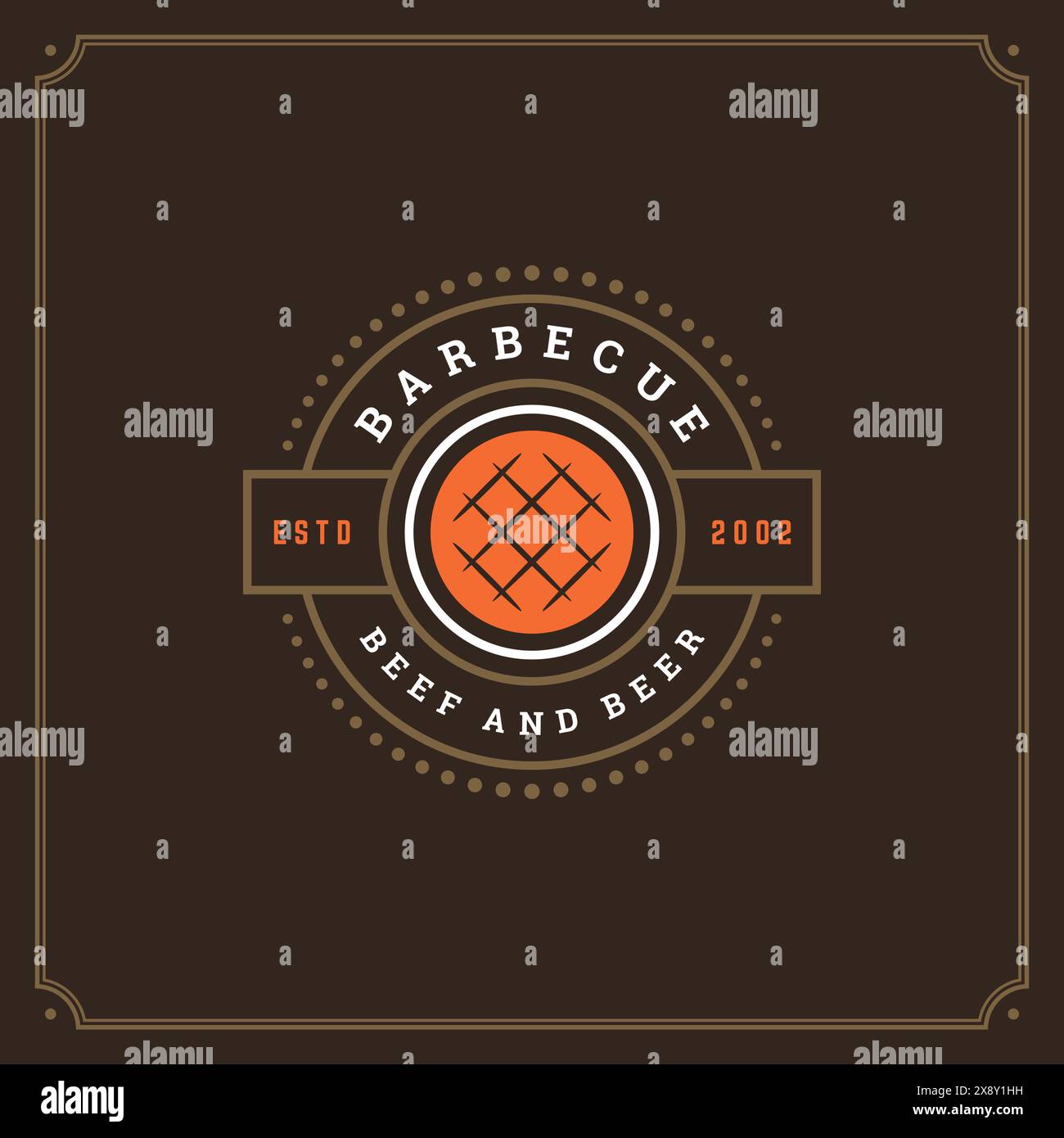Barbecue restaurant signage Stock Vector Images - Alamy