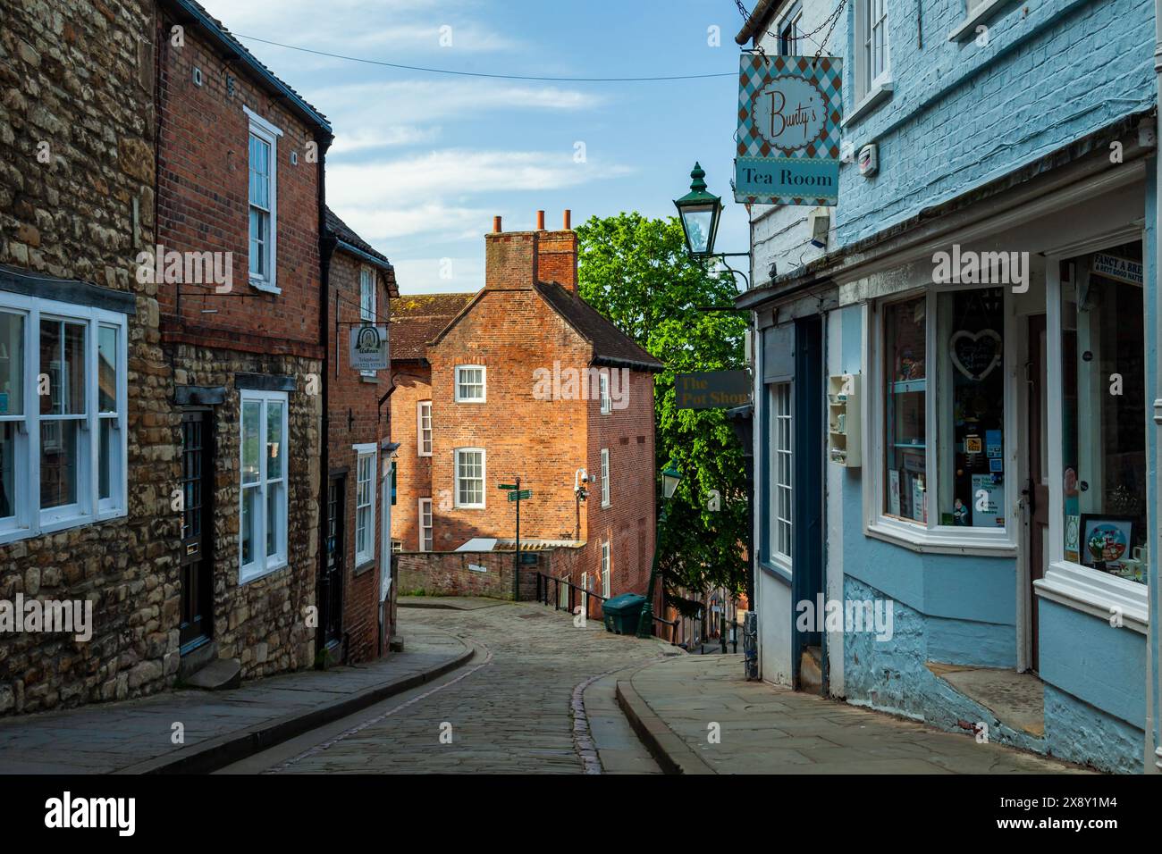 Spring morning on Steep Hill in Lincoln, England Stock Photo - Alamy