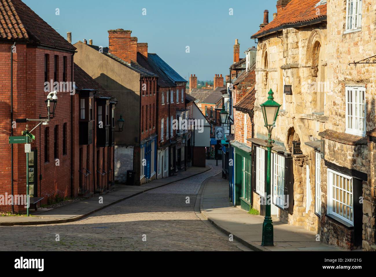 Morning on Steep Hill in Lincoln, England Stock Photo - Alamy
