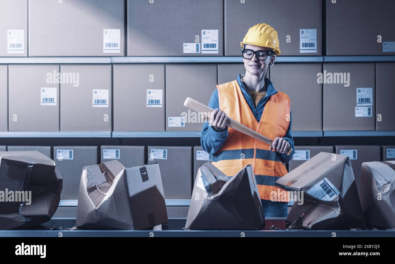 Smashed cardboard boxes hi-res stock photography and images - Alamy