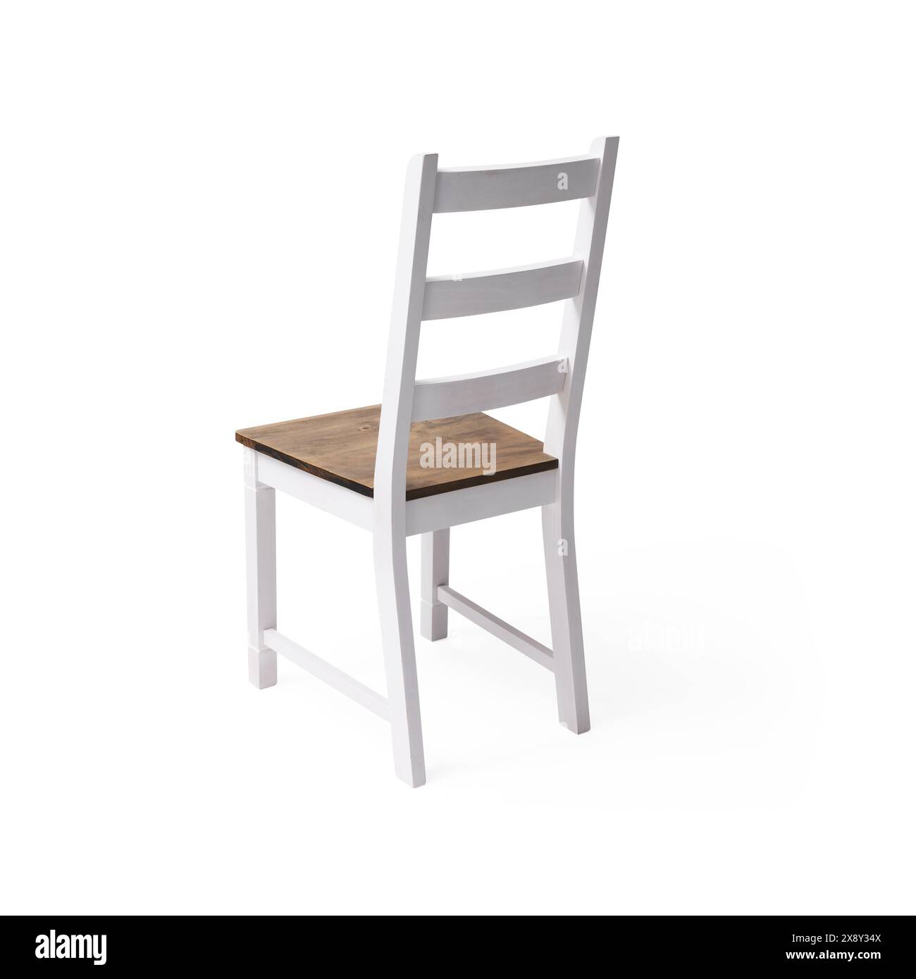Wooden kitchen chair isolated on white background Stock Photo - Alamy