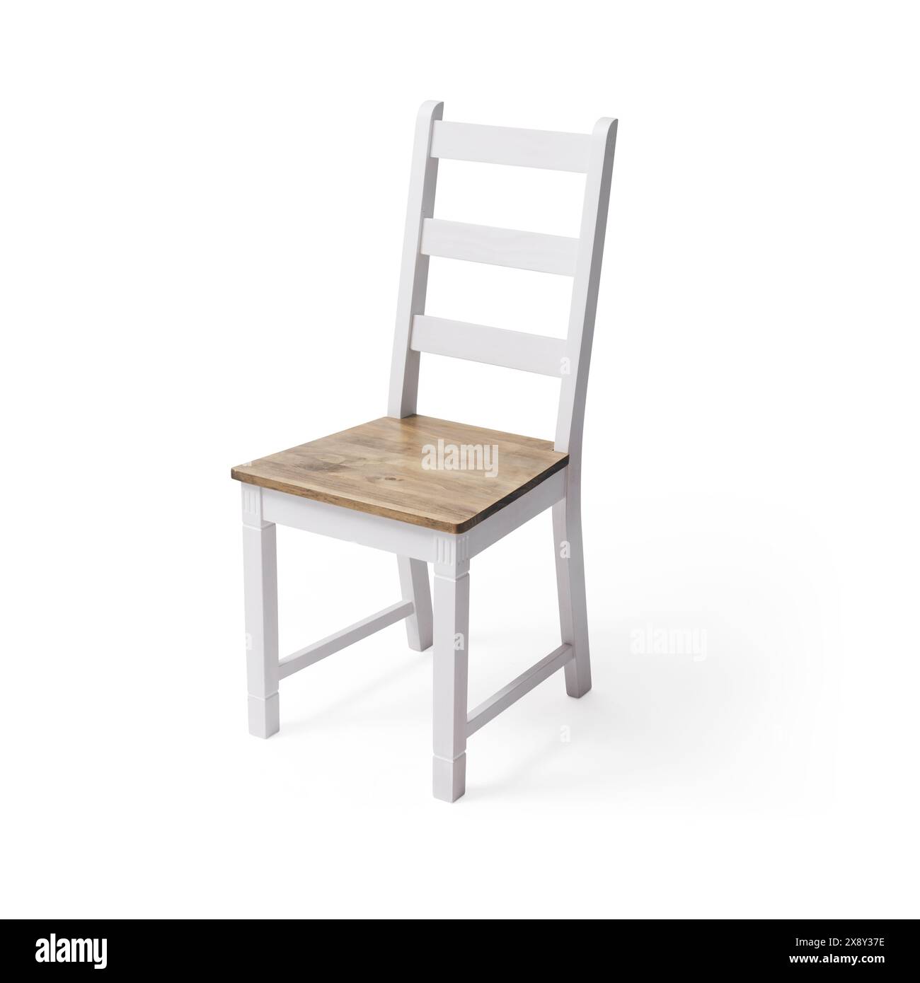 Wooden kitchen chair isolated on white background Stock Photo - Alamy