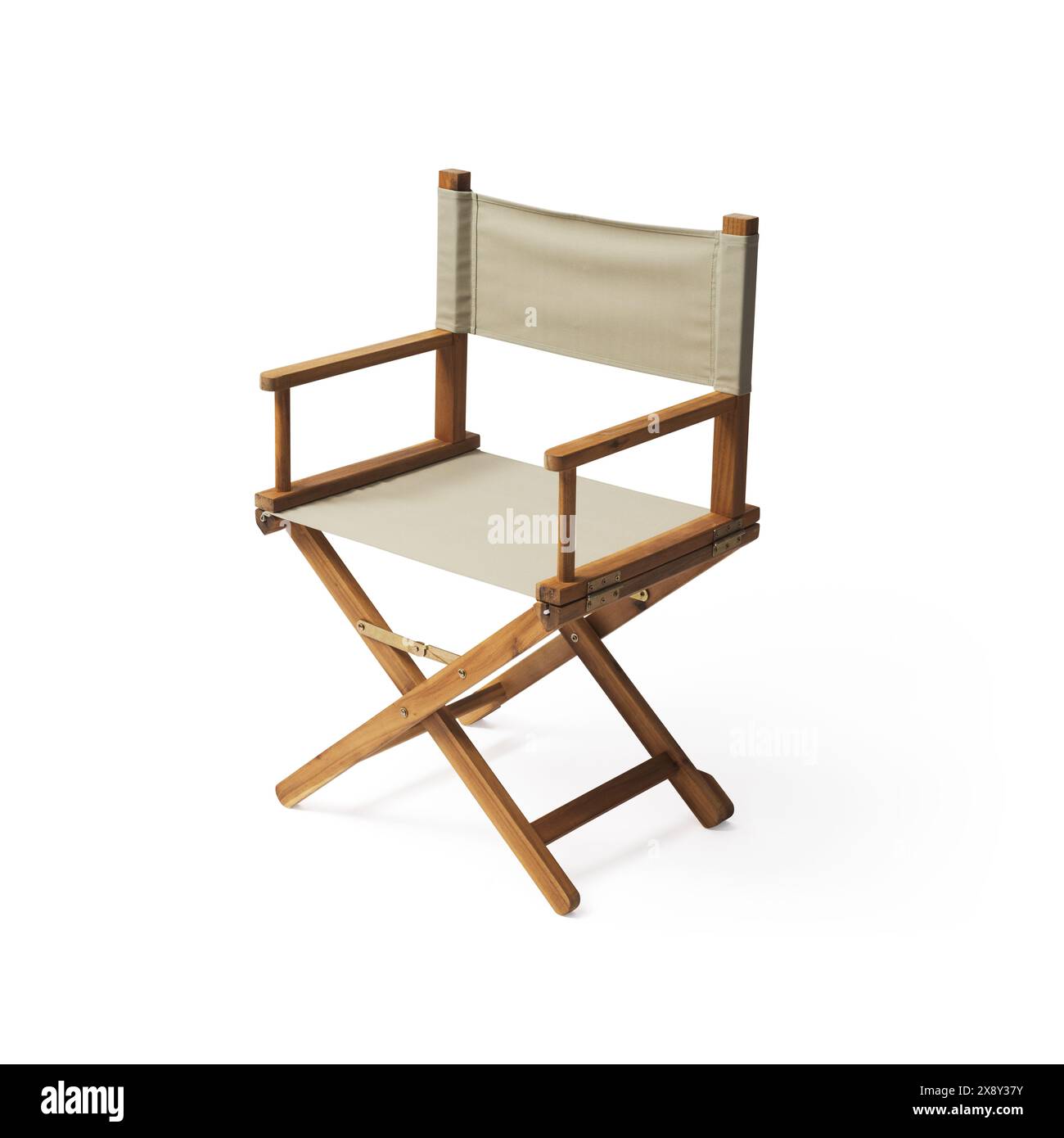 Foldable comfortable director's chair, isolated on white background ...