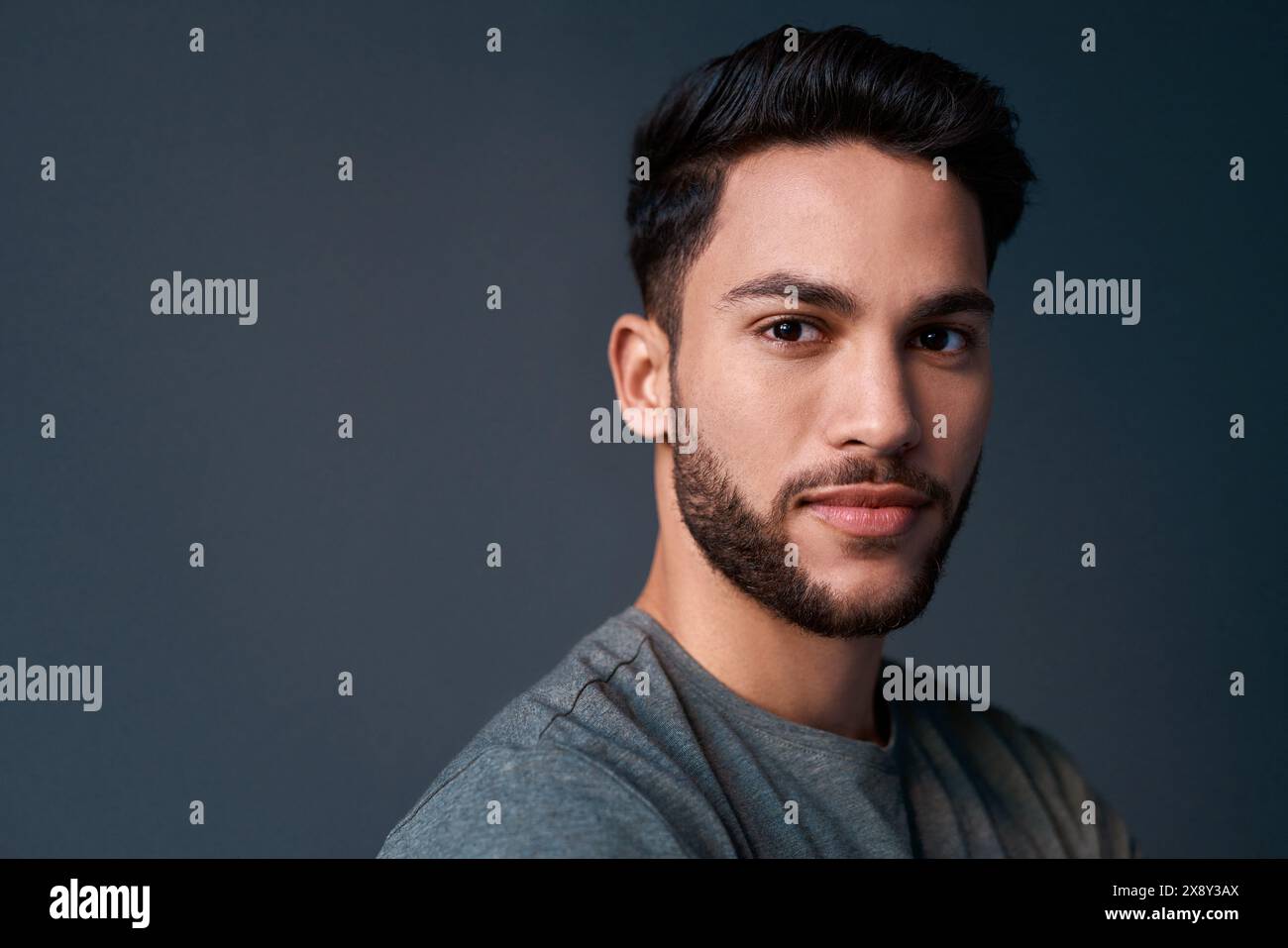 Studio, business man and portrait with pride, creative and employee ...