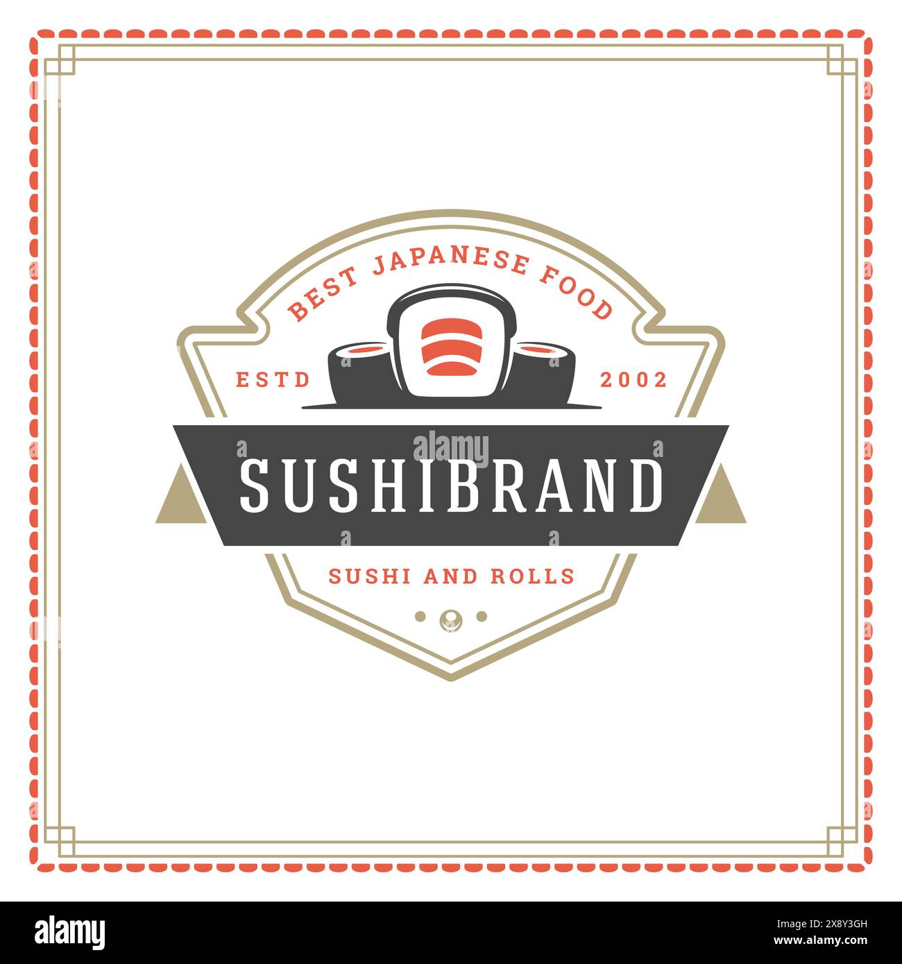 Sushi restaurant logo design template vector illustration. Japanese ...