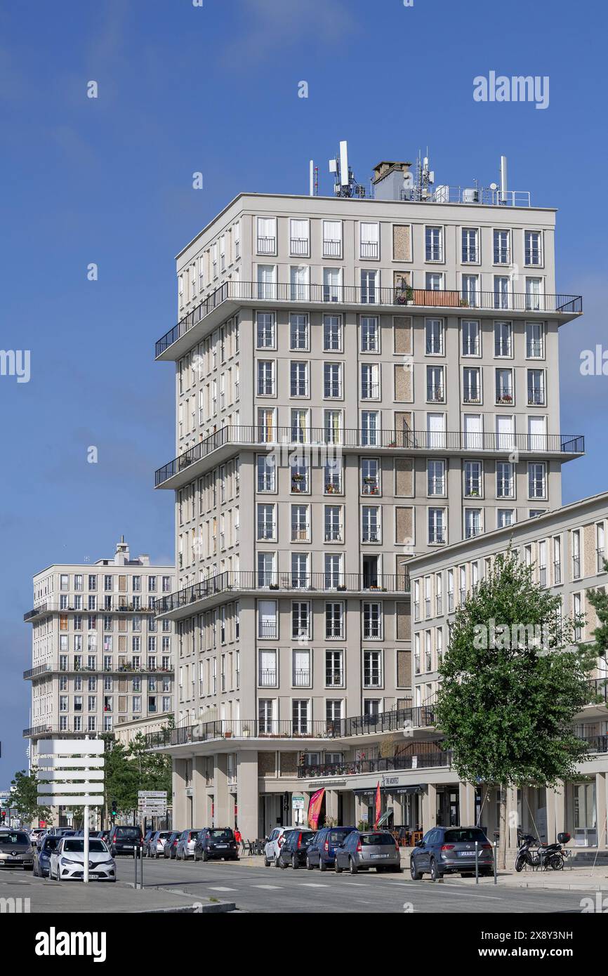 Le Havre, France - View on the South seafront buildings built in ...