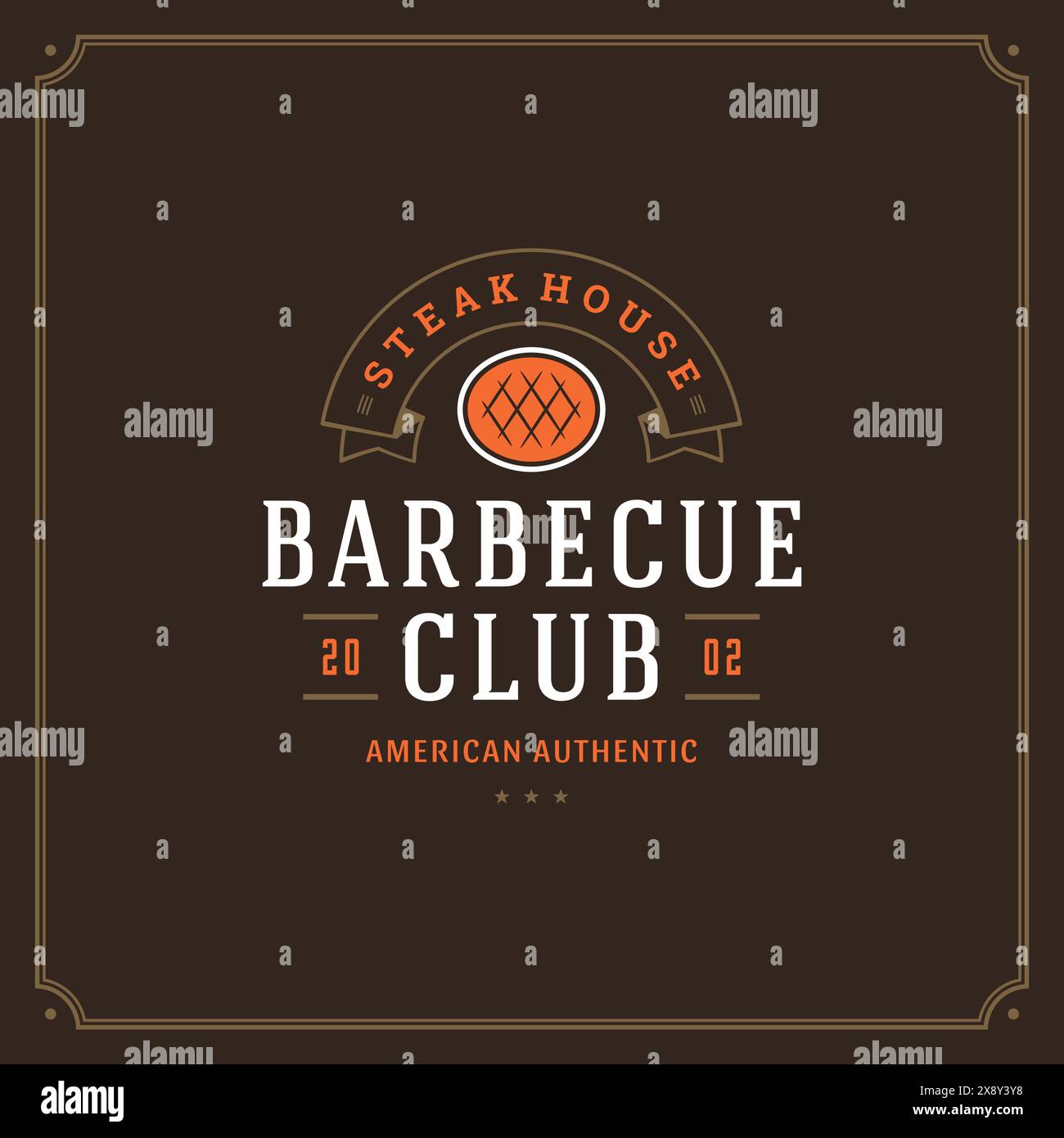Barbecue restaurant signage Stock Vector Images - Alamy