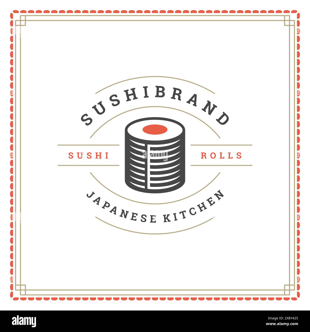 Sushi restaurant logo design template vector illustration. Japanese ...