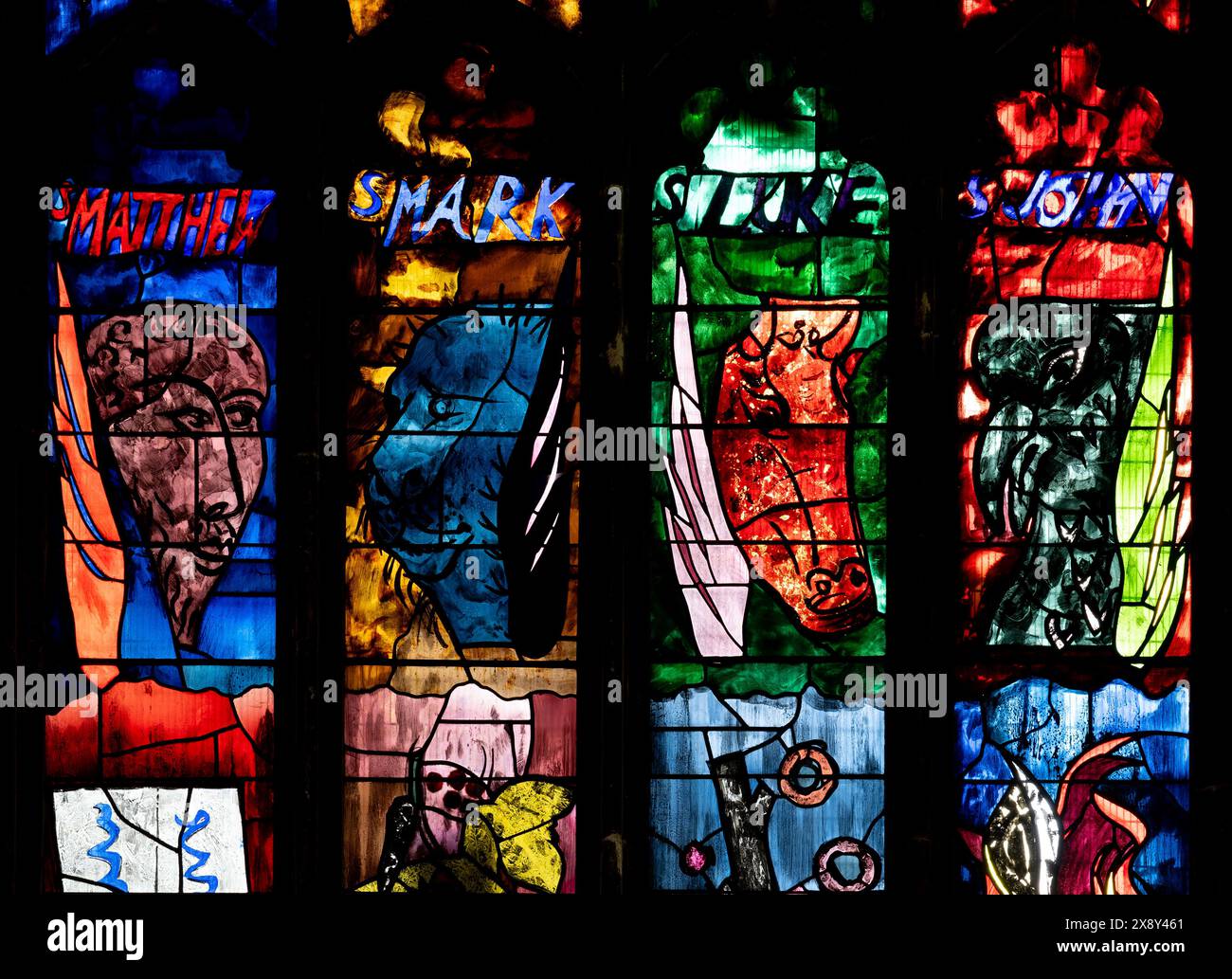 John Piper stained glass window detail Stock Photo - Alamy