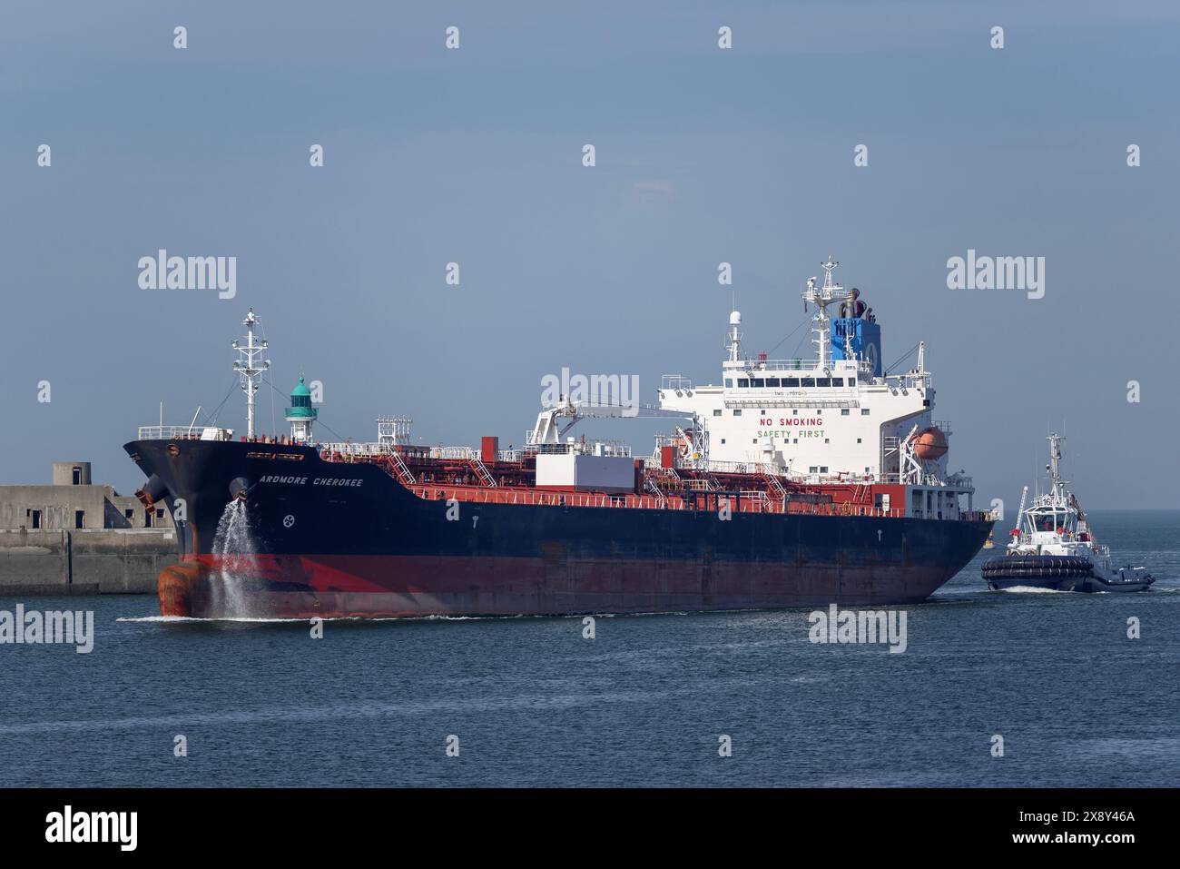 Le Havre, France - View on the oil chemical tanker ARDMORE CHEROKEE ...