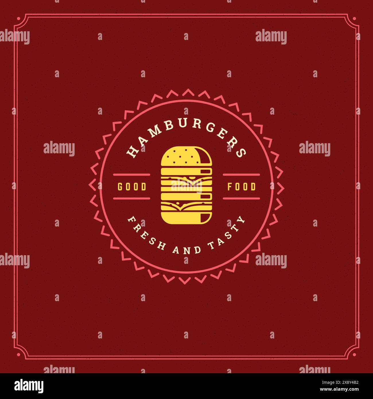 Burger logo vector illustration. Hamburger silhouette, good for ...