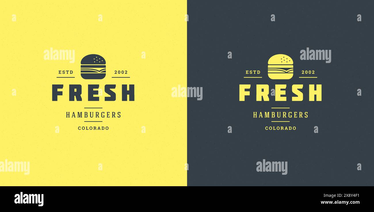 Burger logo vector illustration hamburger silhouette good for ...
