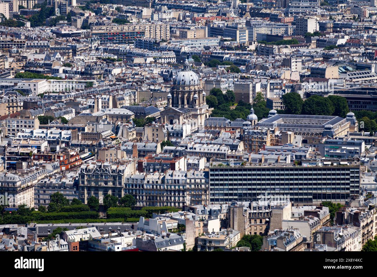 Aerial view of the Notre-Dame du Val-de-Grâce in Paris, France Stock ...