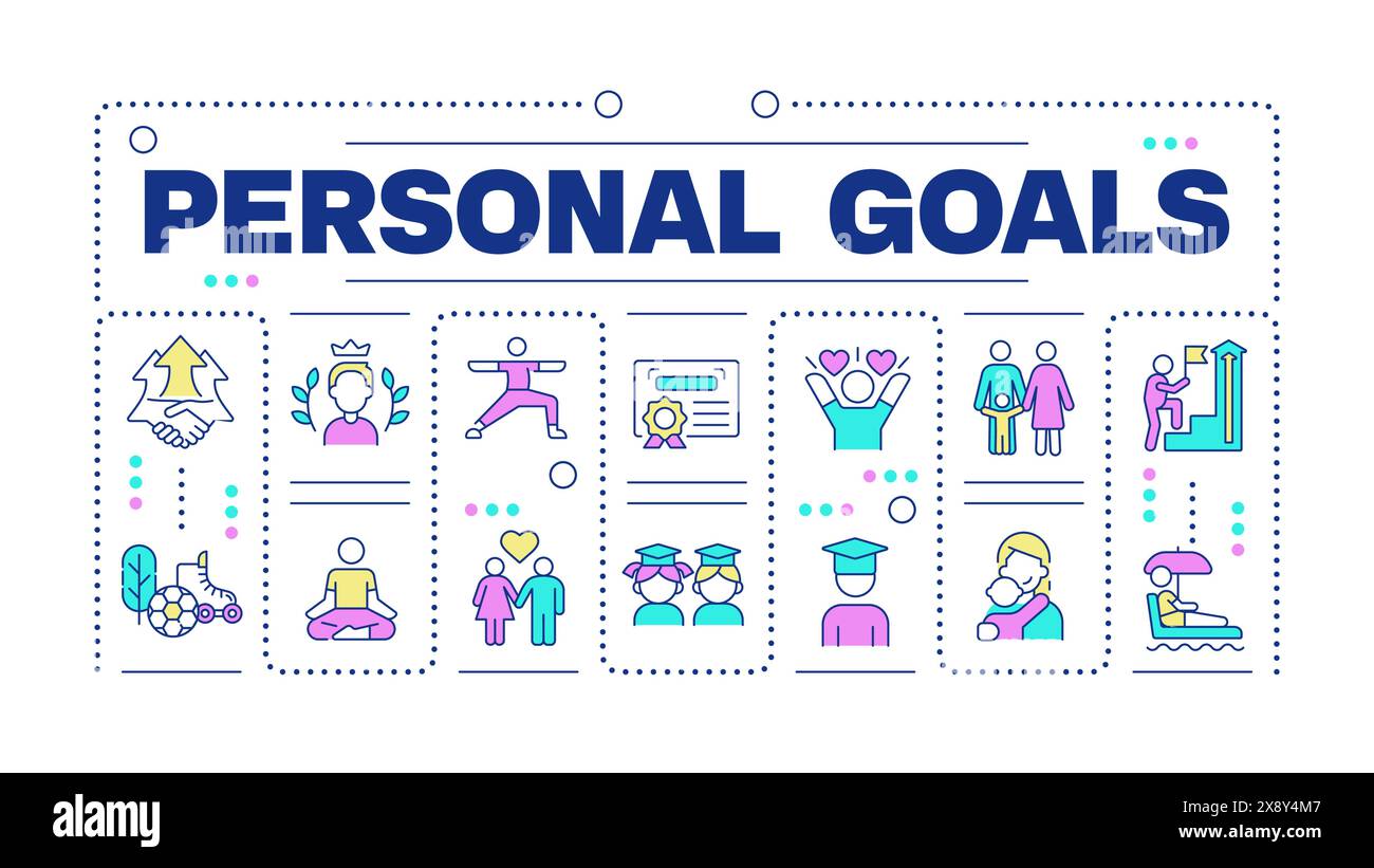 Personal goals word concept isolated on white Stock Vector Image & Art ...