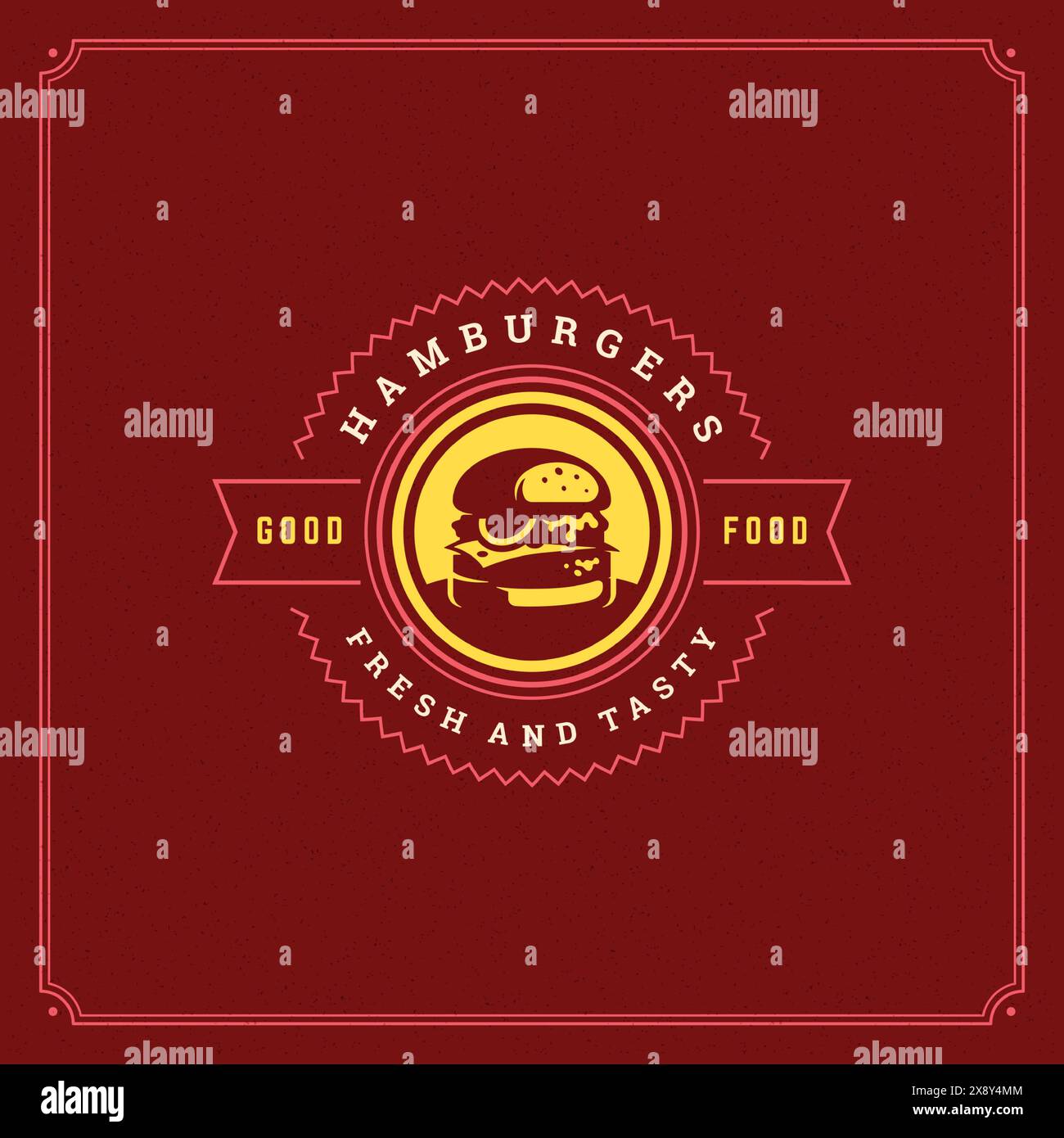 Burger logo vector illustration. Hamburger silhouette, good for ...
