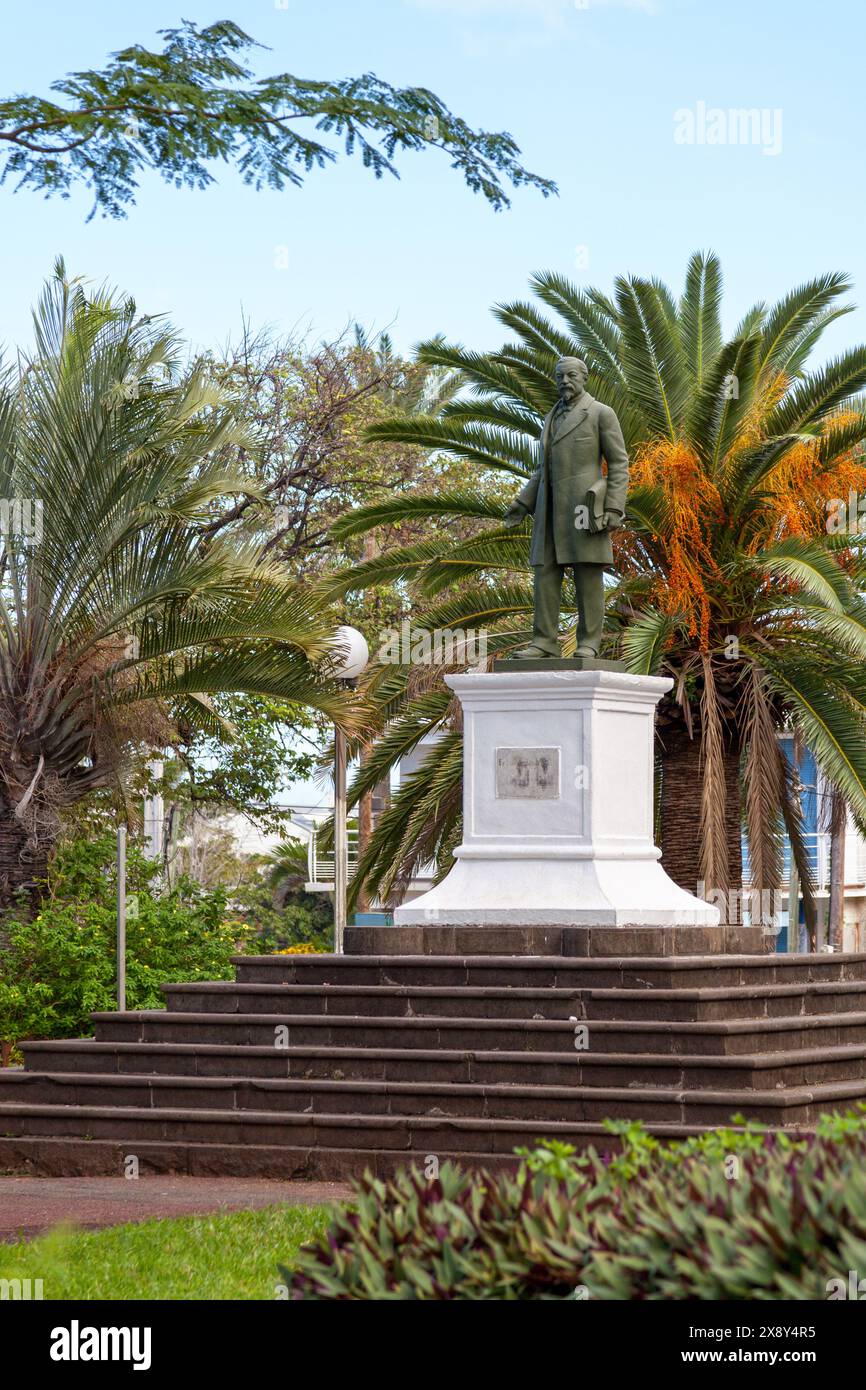 Cast-iron statue of François Césaire de Mahy (Politician of Reunion ...