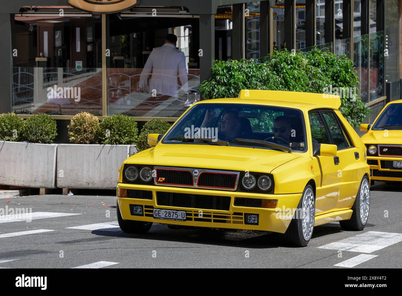 Monte Carlo, Monaco - View on a yellow Lancia Delta HF Intégrale ...