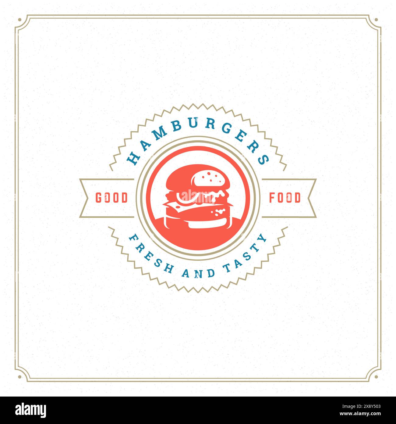Burger logo vector illustration. Hamburger silhouette, good for ...
