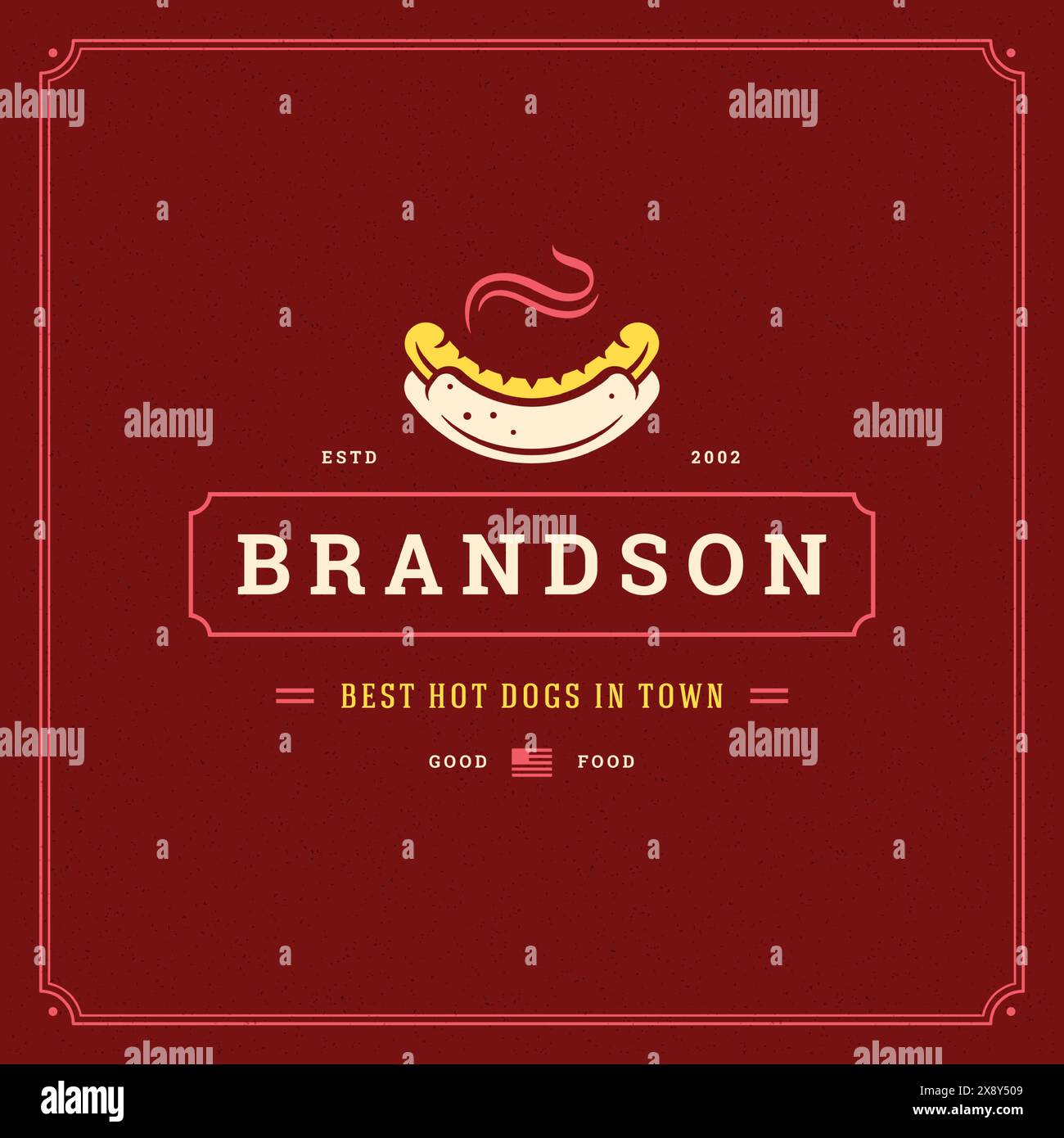 Hot dog logo vector illustration. Hot dog sausage silhouette, good for ...