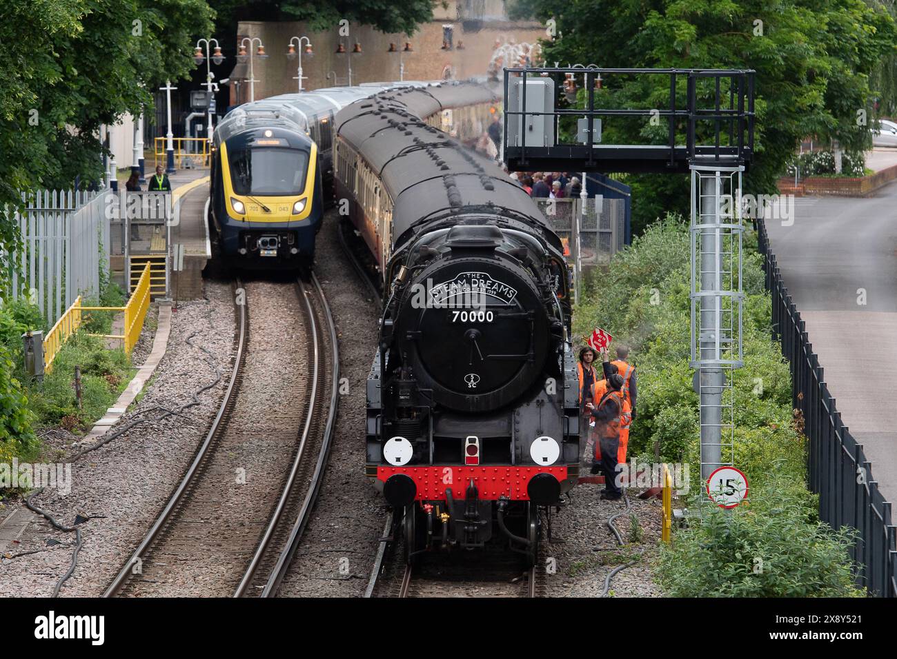 Number 70000 britannia is a preserved steam locomotive hi-res stock ...