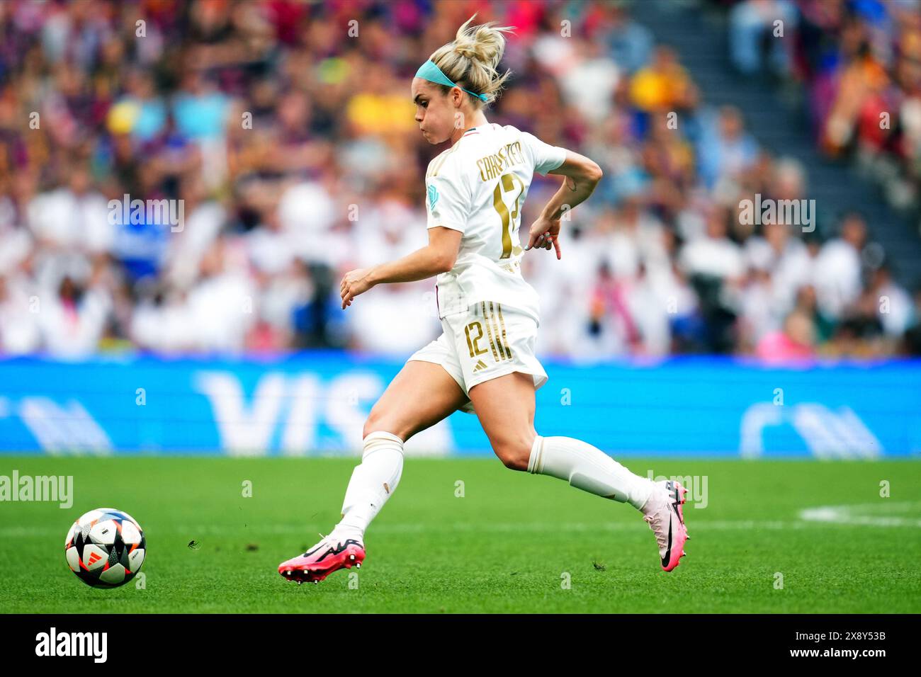 Barcelona, Spain. 25th May, 2024. Ellie Carpenter of Olympique Lyonnais ...