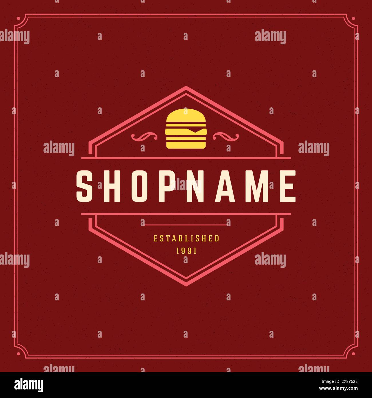 Burger logo vector illustration. Hamburger silhouette, good for ...