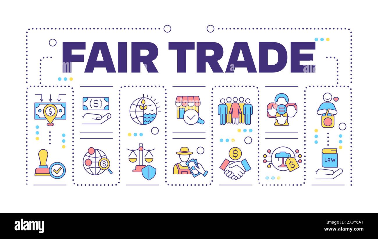 Fair trade word concept isolated on white Stock Vector Image & Art - Alamy