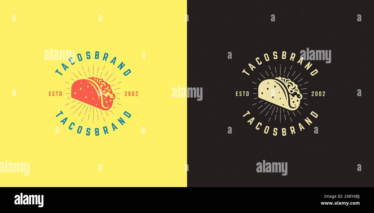 Tacos logo vector illustration taco silhouette, good for restaurant ...