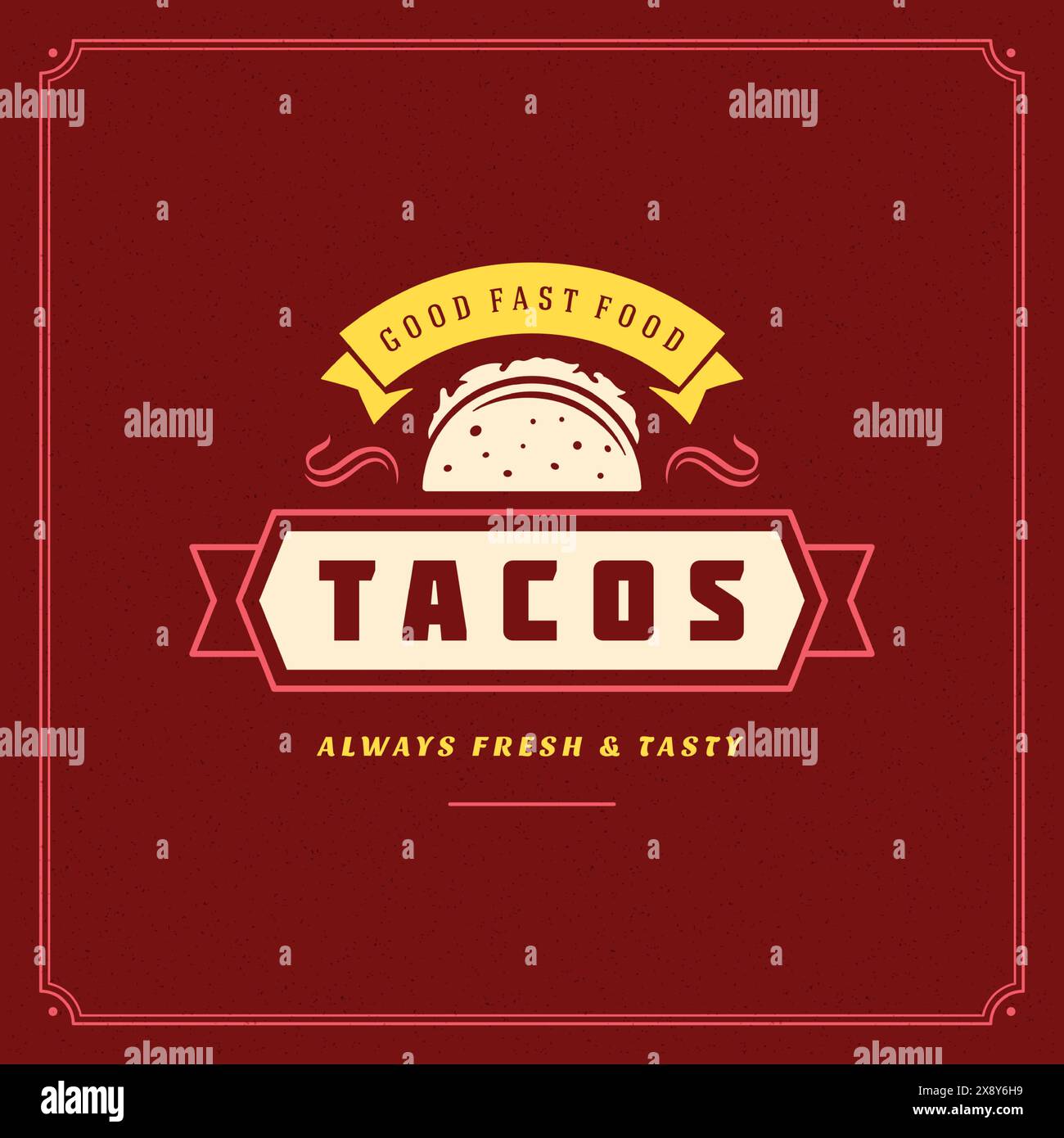 Tacos logo vector illustration. Hot dog sausage silhouette, good for ...