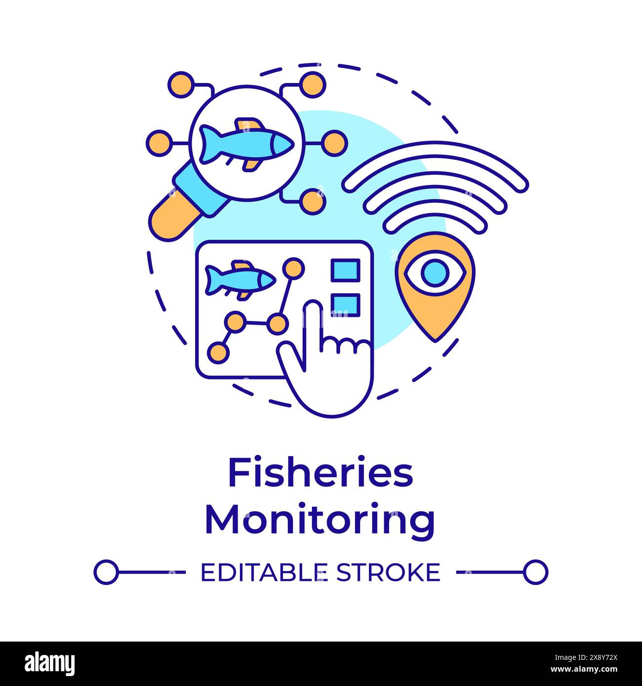 Fisheries monitoring Stock Vector Images - Alamy