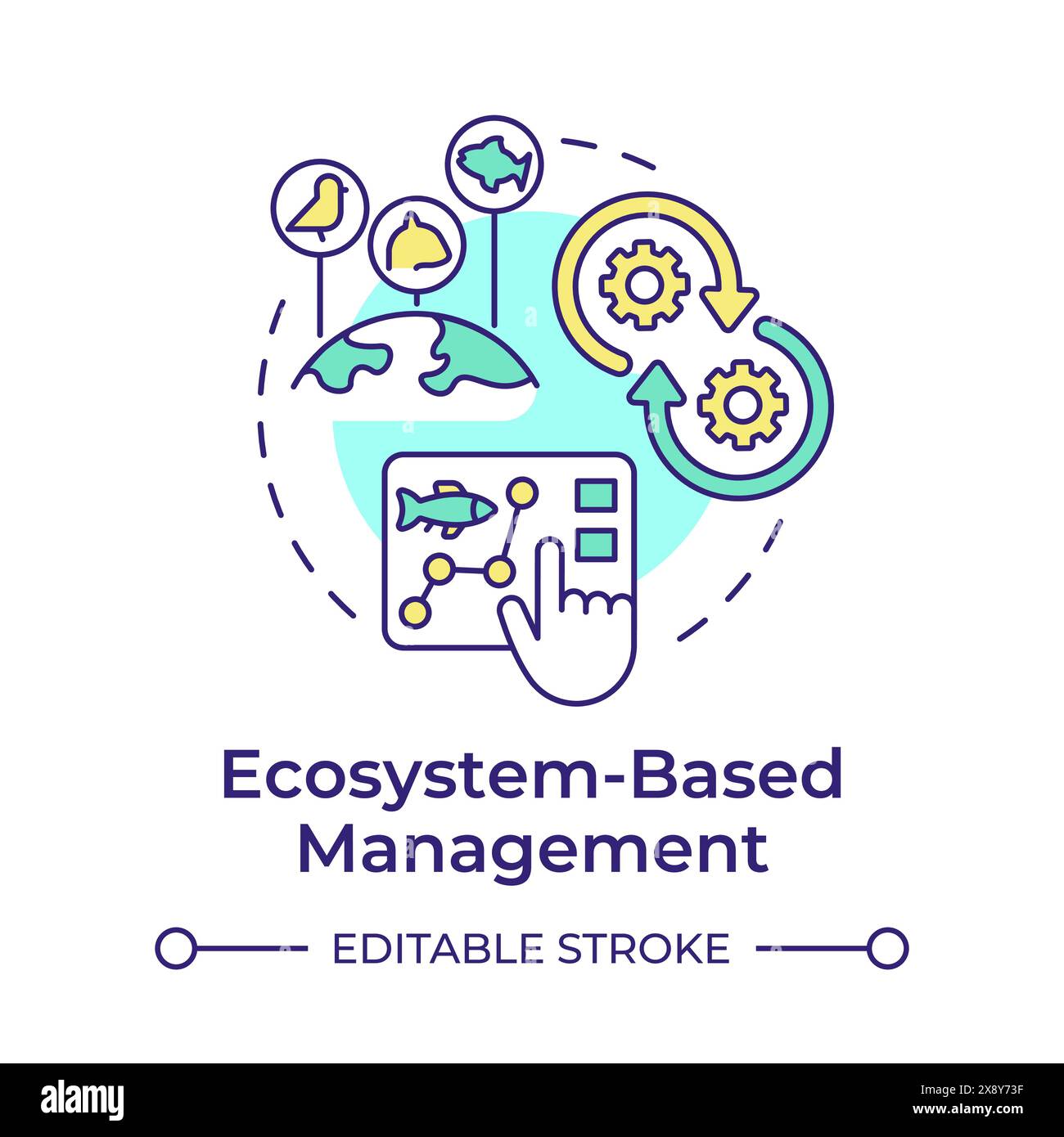 Ecosystem-based management multi color concept icon Stock Vector Image ... Ecosystem-based management multi color concept icon Stock Vector Image ...