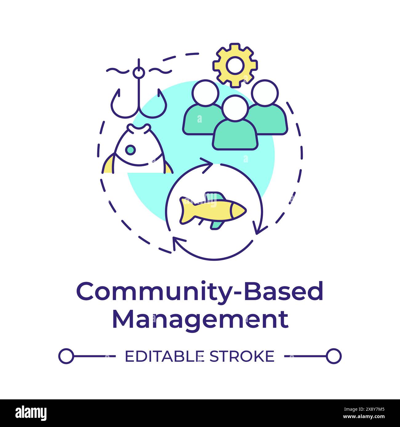 Community-based management multi color concept icon Stock Vector Image ... Community-based management multi color concept icon Stock Vector Image ...