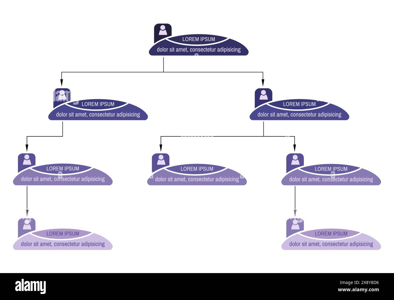 Blue business structure concept, corporate organization chart scheme ... Blue business structure concept, corporate organization chart scheme ...