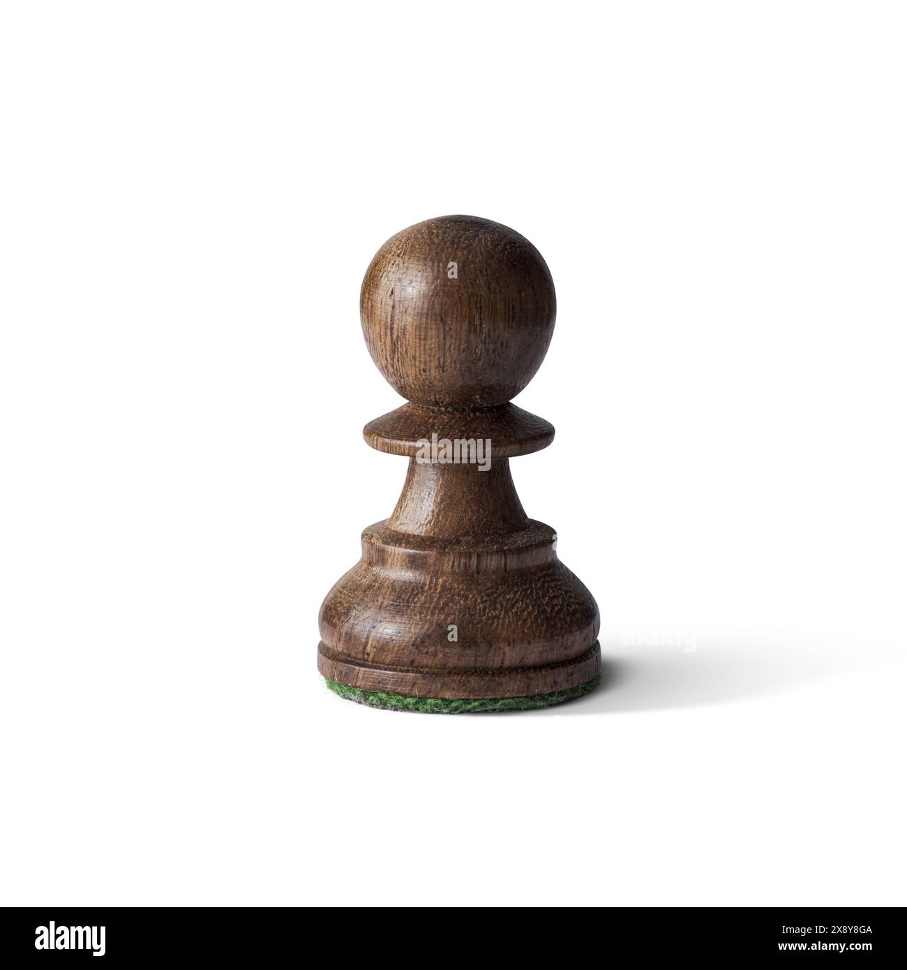Wooden black pawn isolated on white background. Management or strategy ...