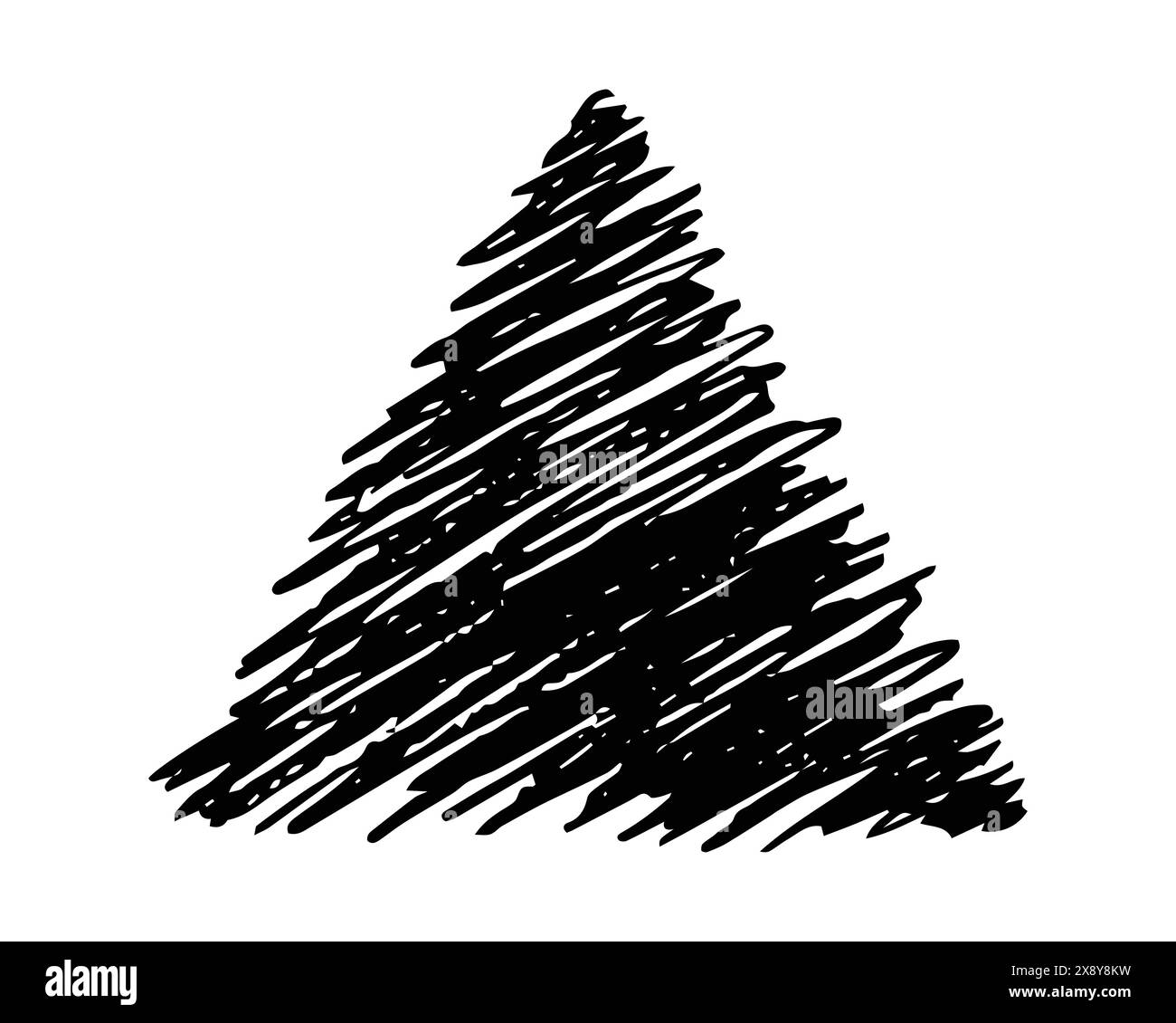 Sketch Scribble Smear Triangle. Hand drawn Pencil Scribble. Vector ...