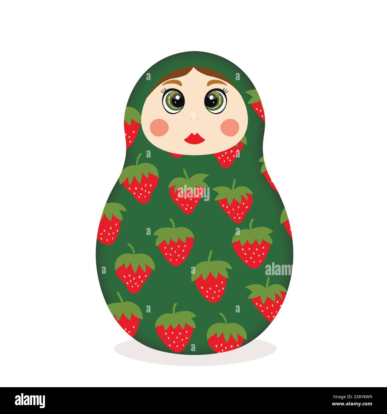 Russian Matryoshka. Traditional Russian folklore dolls with big eyes ...