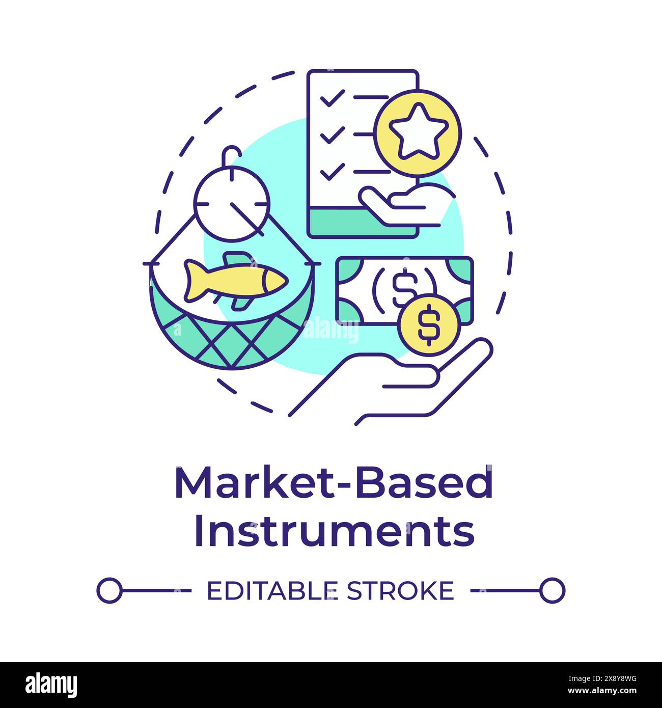 Market-based instruments multi color concept icon Stock Vector Image & Art - Alamy