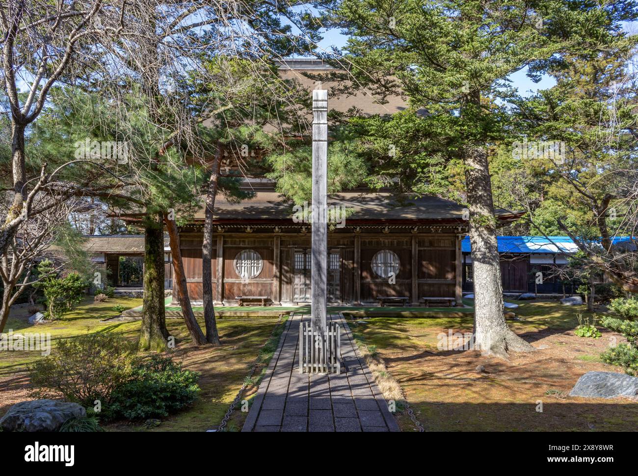 Temple buildings at Daijouji, a 700-year old Soto zen buddhist temple ...