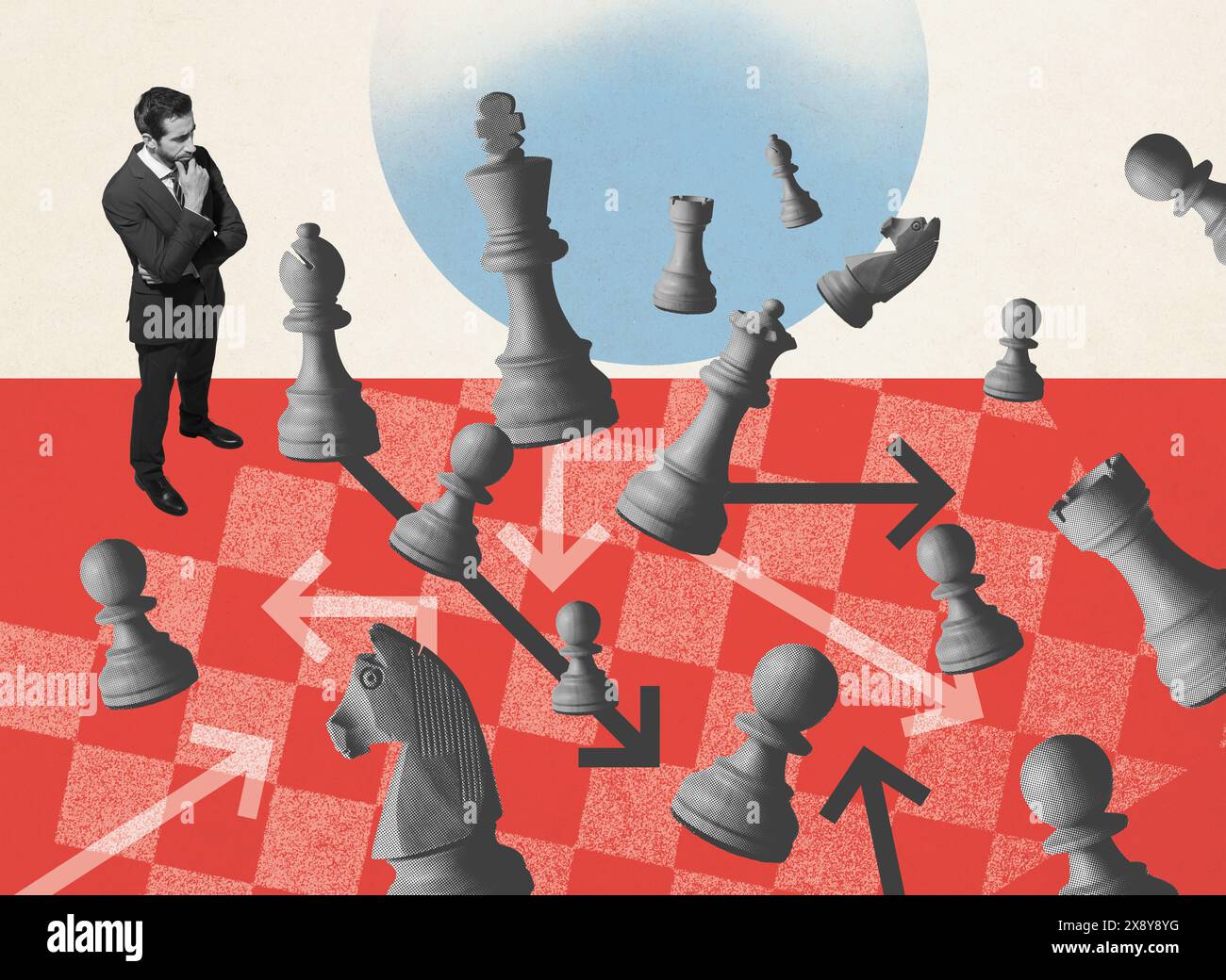 Collage chess poster hi-res stock photography and images - Alamy