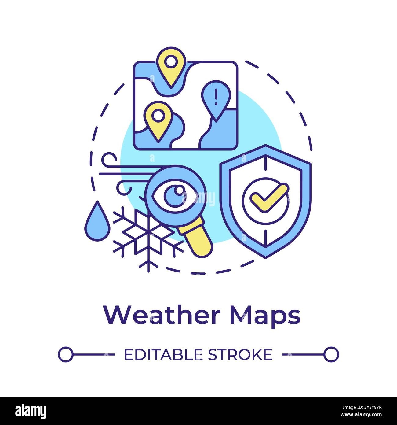Weather maps multi color concept icon Stock Vector Image & Art - Alamy Weather maps multi color concept icon Stock Vector Image & Art - Alamy