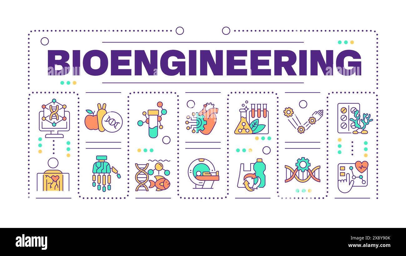 Bioengineering word concept isolated on white Stock Vector Image & Art ...