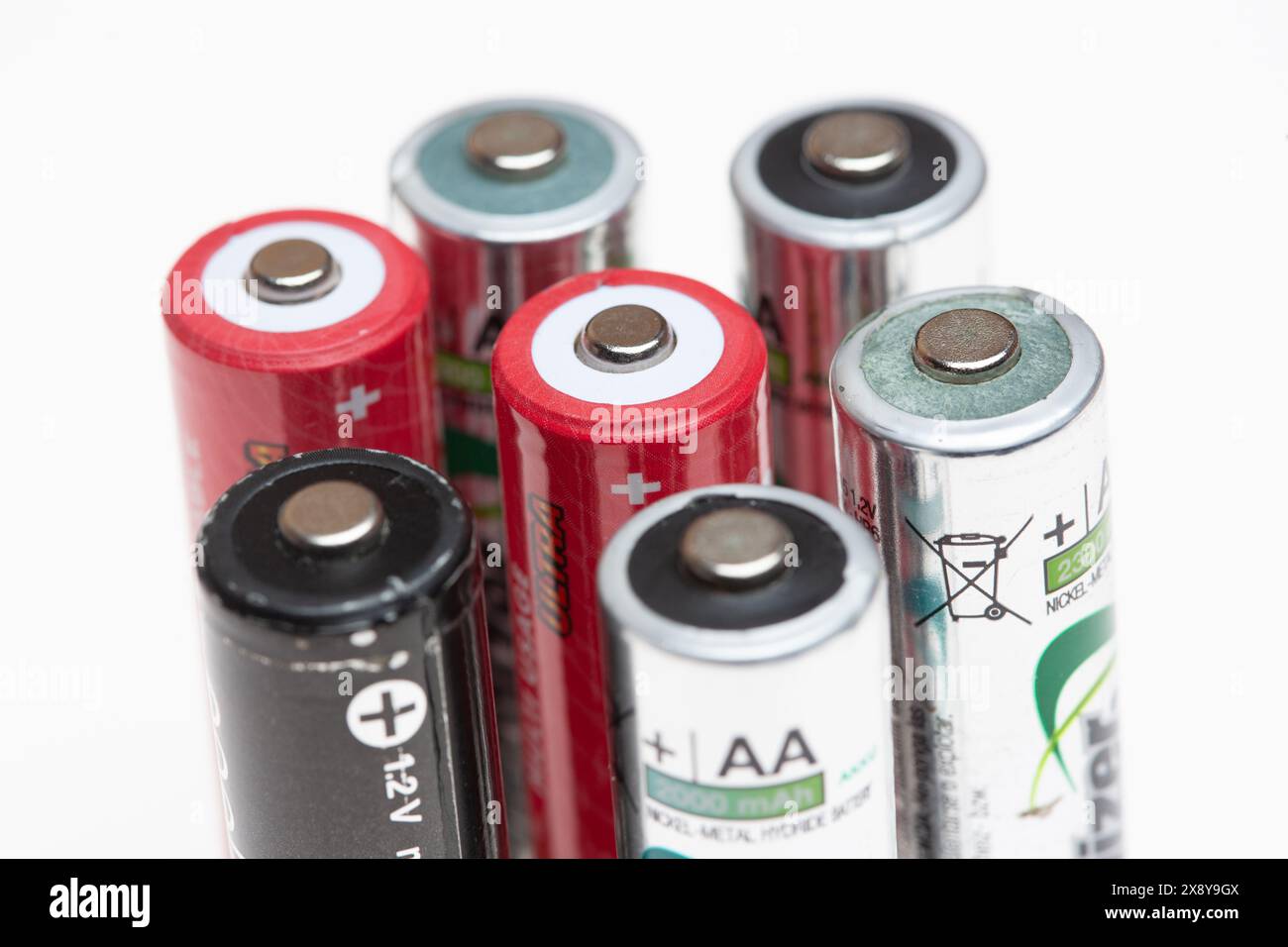 AA Batteries on a white background Stock Photo - Alamy
