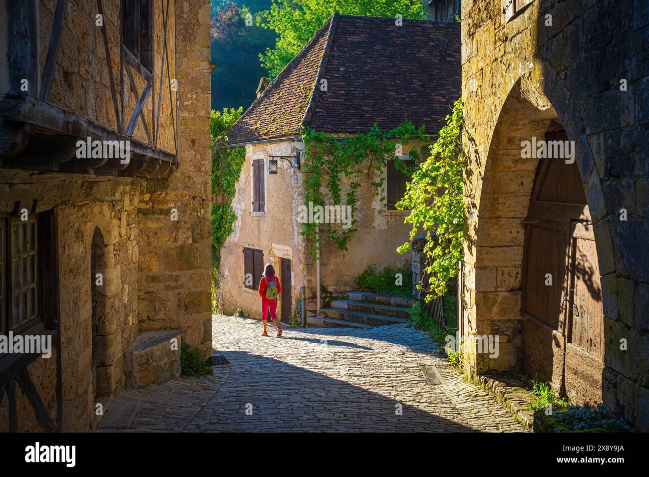 France, Lot, Causses du Quercy Regional Natural Park, Saint Cirq ...