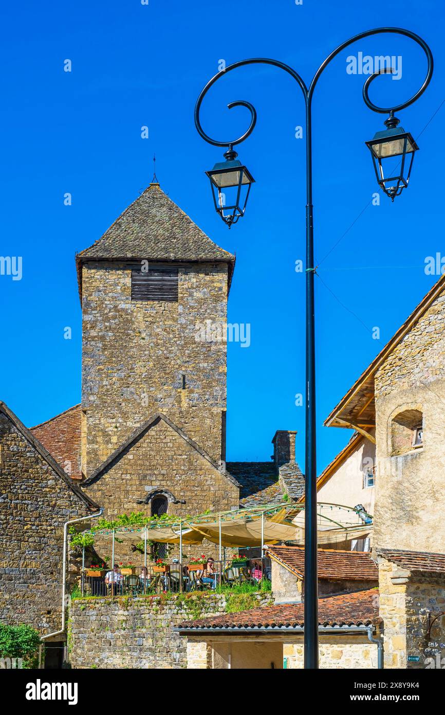 France, Lot, Dordogne Valley, Autoire, medieval village labeled Les ...