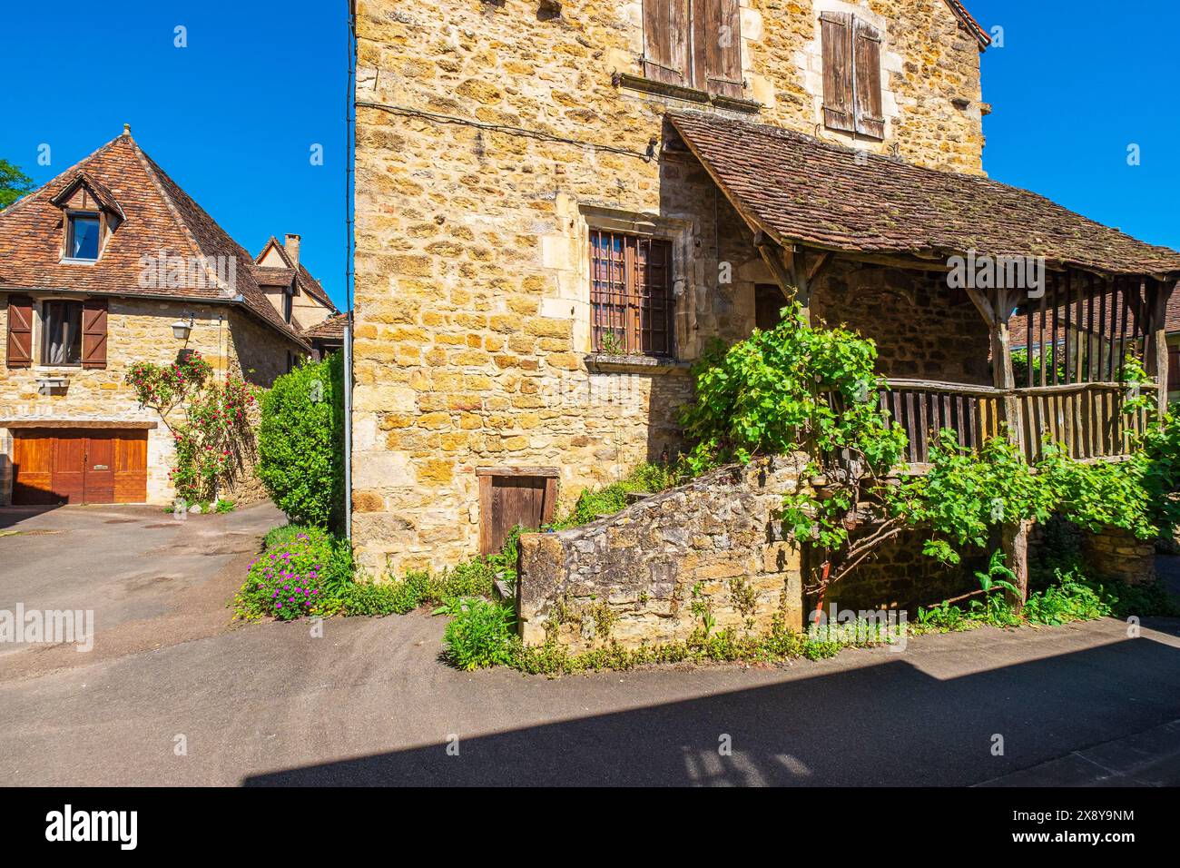 France, Lot, Dordogne Valley, Carennac, medieval village labeled Les ...